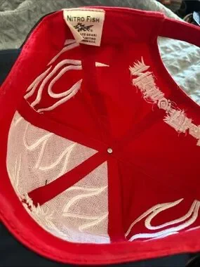 Nitro Fish | Accessories | Embroidered Black And Red Flame Nitro Fish ...